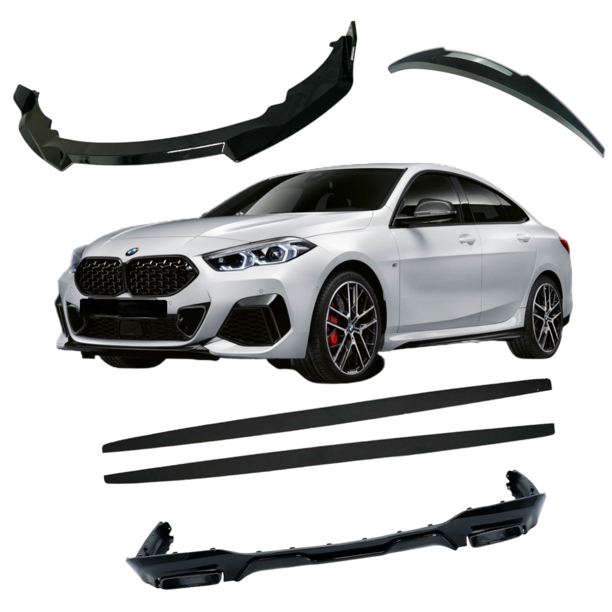 Full Body Kit | Gloss Black | Fits BMW 2 series F44